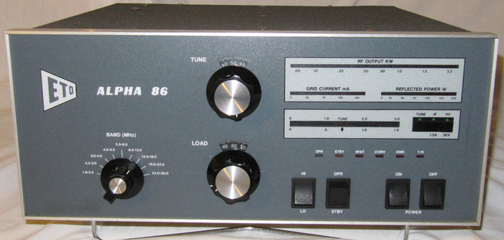 The "Jewel of The Alphas". The Alpha 86 line of HF linear amplifier was ...